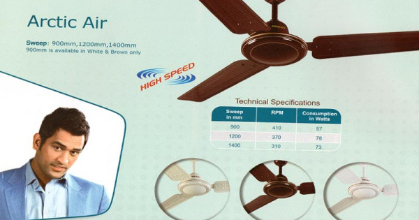 Orient Arctic Air 48" White Ceiling Fan High Speed