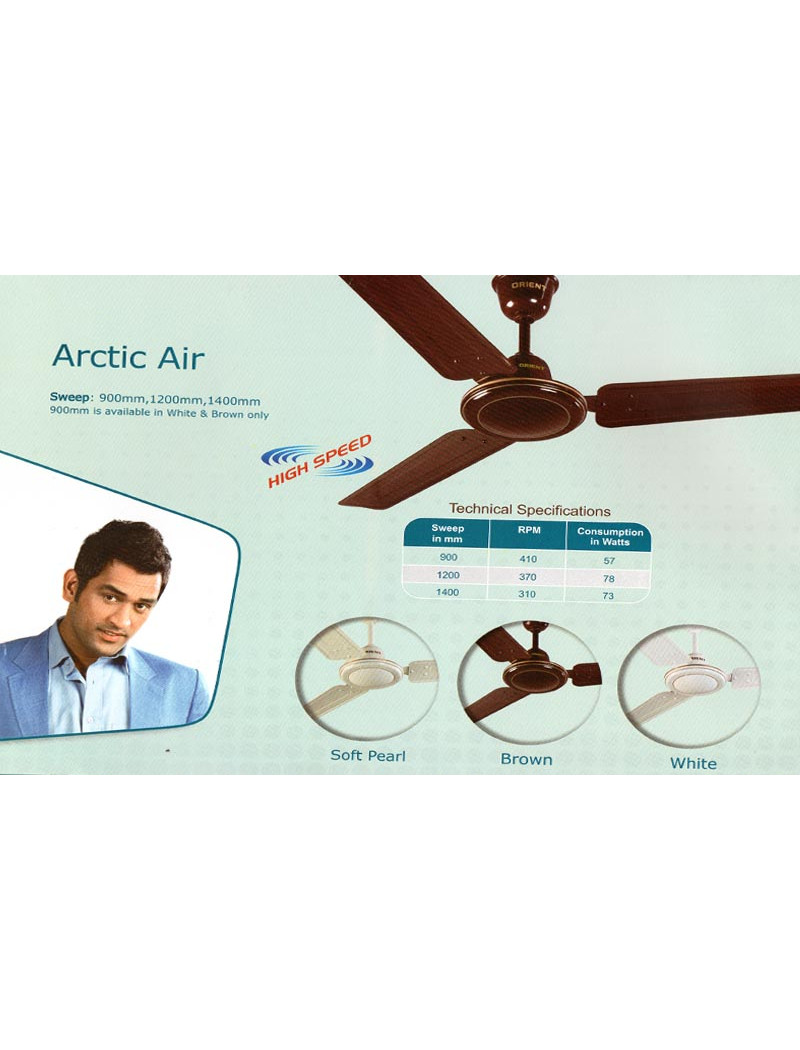 Orient Arctic Air 48" White Ceiling Fan High Speed