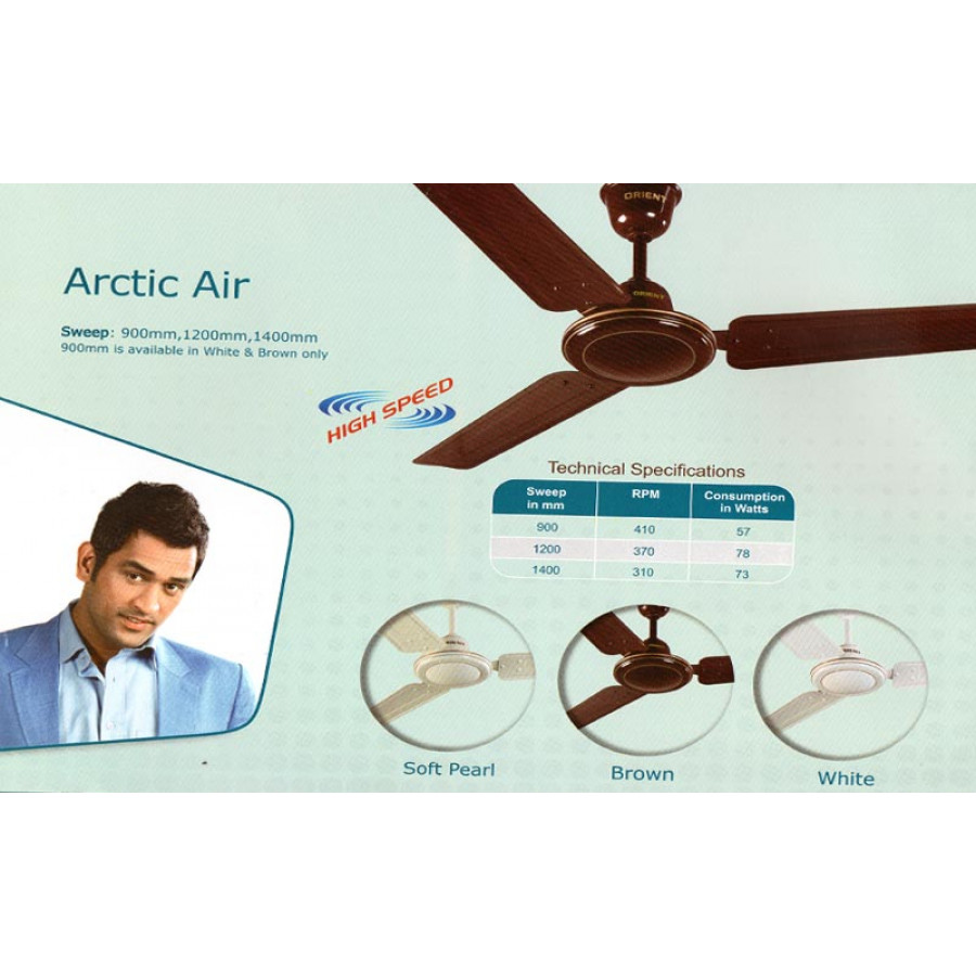 Orient Arctic Air 48" White Ceiling Fan High Speed