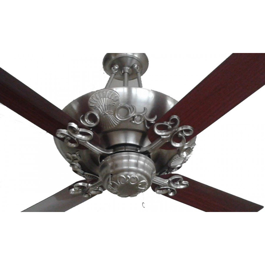 Breezalit Emperor Antique Steel Walnut Ceiling Fan 48" With Lampshade